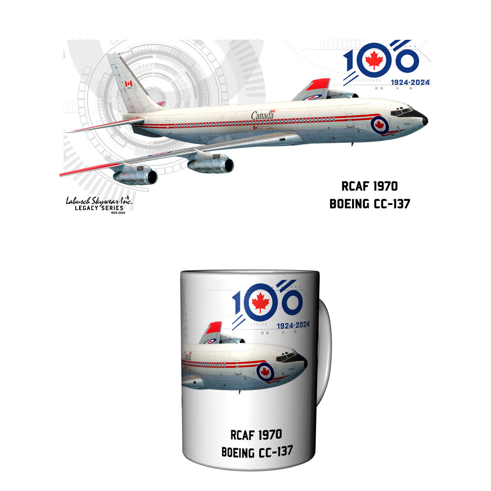 RCAF 100 Legacy Boeing CC-137 Ceramic Mug – Labusch Skywear Inc. RCAF 100 Legacy Boeing CC-137 Ceramic Mug – Labusch Skywear Inc.