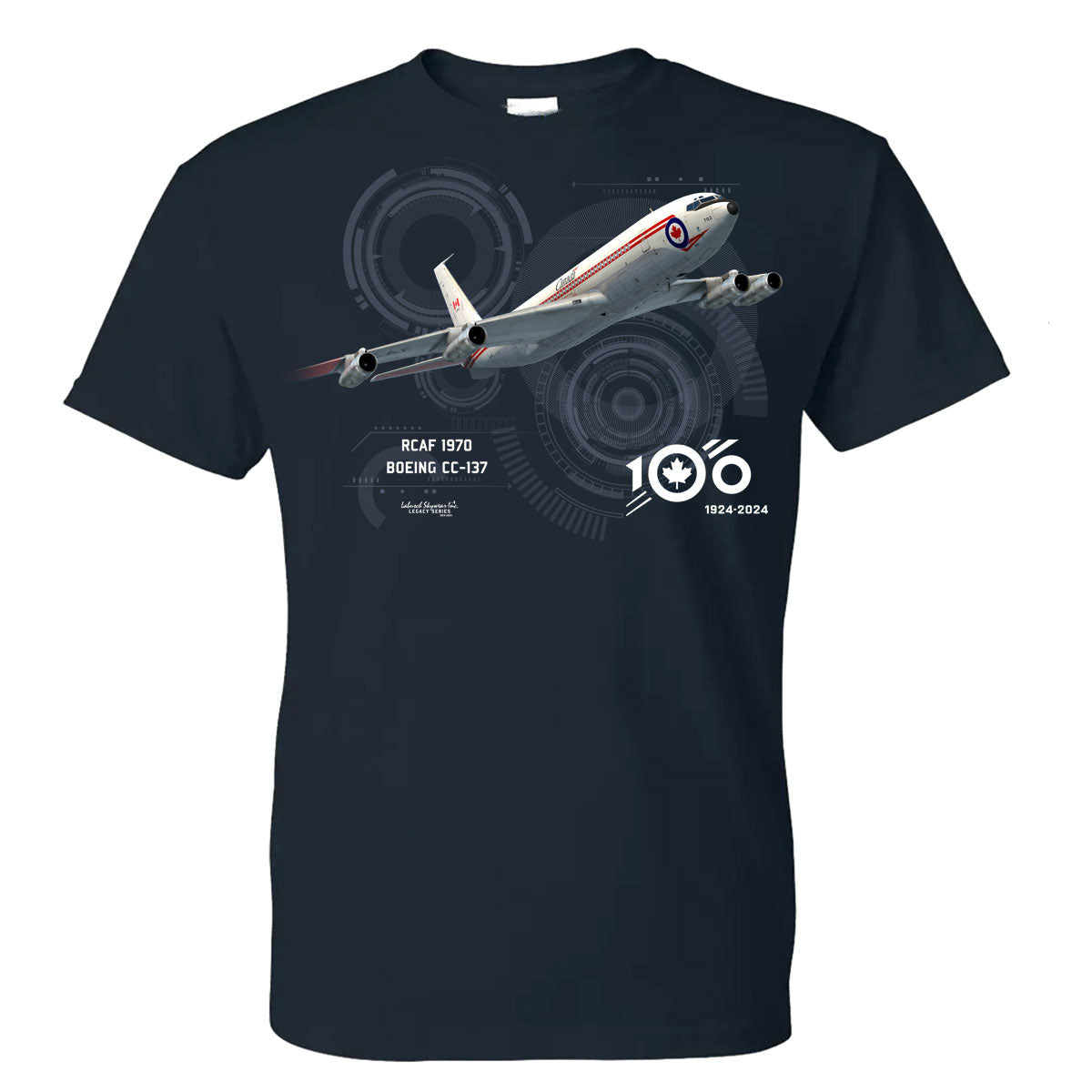 RCAF 100 Legacy Boeing CC-137 Adult T-shirt – Labusch Skywear Inc.