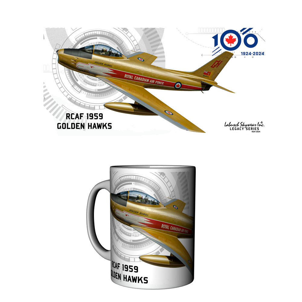 RCAF 100 Legacy Golden Hawks Ceramic Mug – Labusch Skywear Inc.