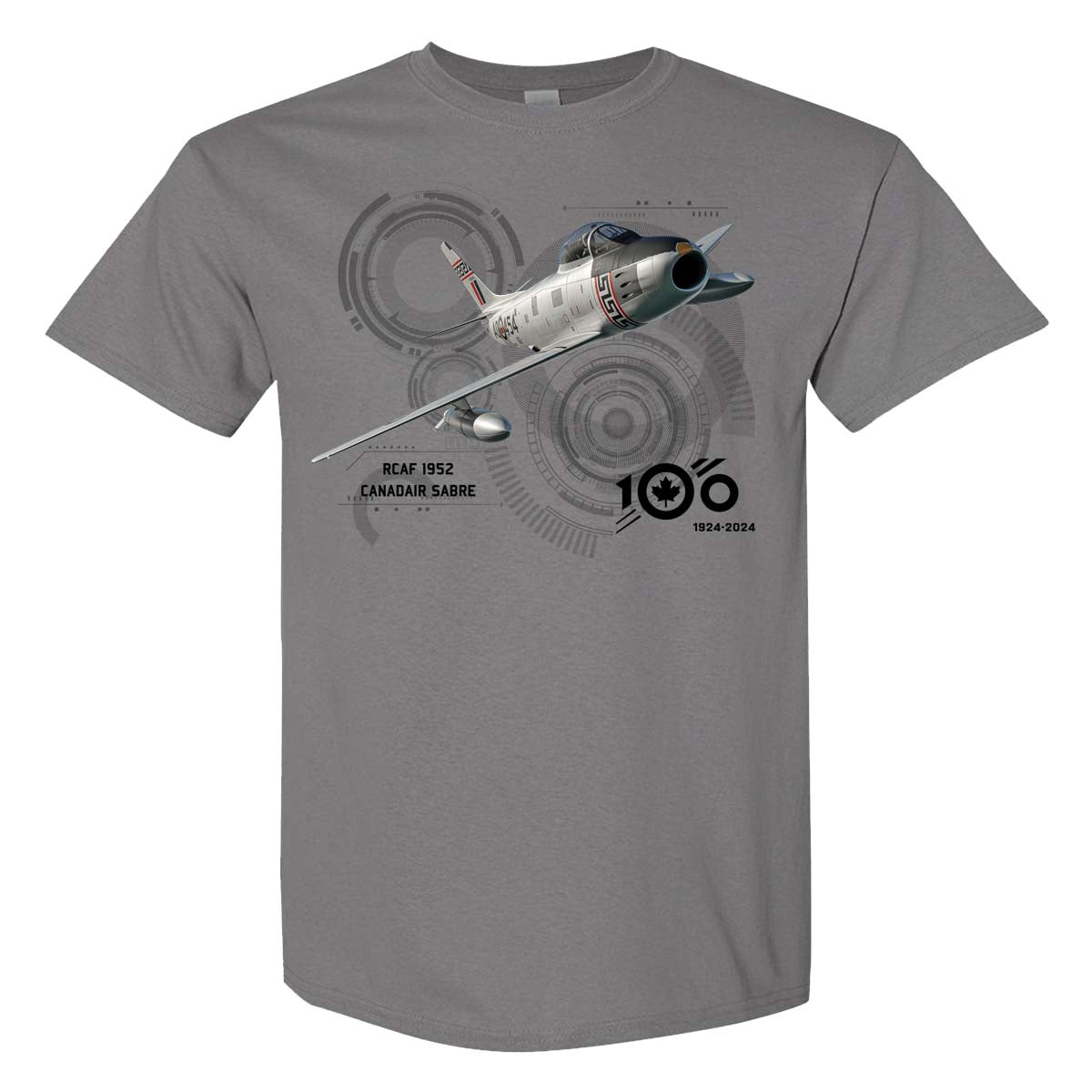 RCAF 100 Legacy Canadair F-86 Sabre MK.IV Adult T-shirt – Labusch ...