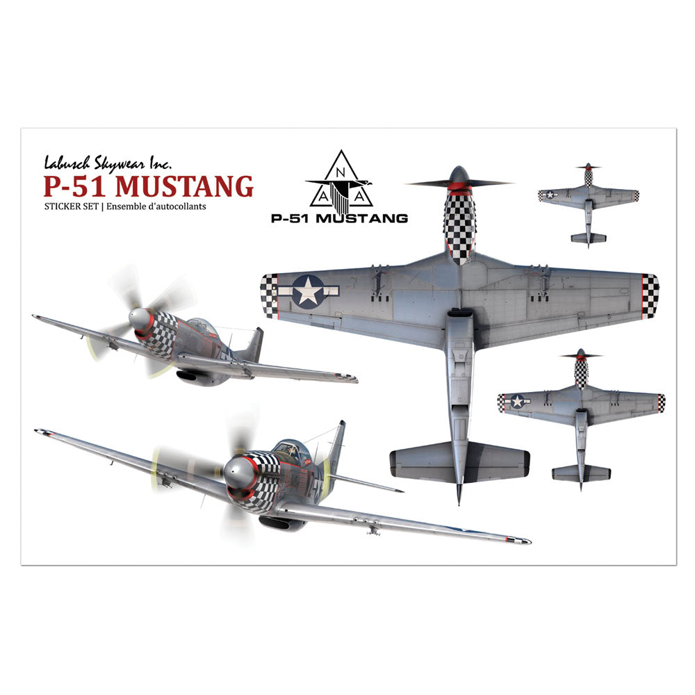 P-51 Mustang Sticker Sheet – Labusch Skywear Inc.